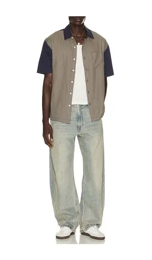 Brixton Cru Short Sleeve Shirt In . Also