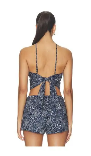 Astr The Label Shaniya Top - Navy