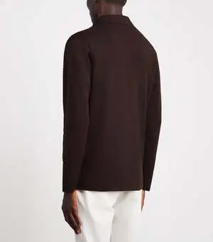 LARDINI Virgin Wool Double-breasted Cardigan