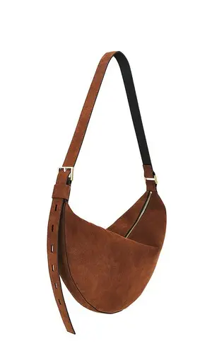 ALLSAINTS Halfmoon Suede Shoulder Bag