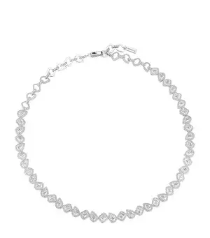 Messika My Twin Diamond And White Gold Tennis Necklace - Silver