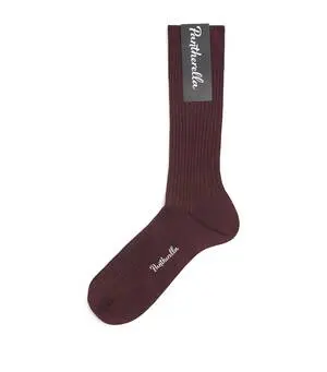 Pantherella Ribbed Danvers Socks - Red