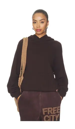 FREECITY Basicgoodness Fluff Hoodie In . Also - Brown