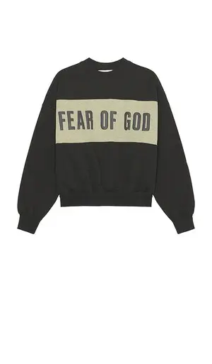 Fear Of God Cropped Relaxed Panelled Sweatshirt In . Also - Grey