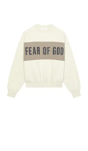 Fear Of God Cropped Relaxed Panelled Sweatshirt