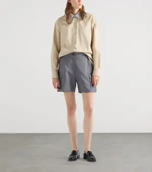 Prada Virgin Wool-mohair Shorts