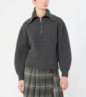 Max Mara Virgin-wool Quarter-zip Sweater