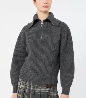 Max Mara Virgin-wool Quarter-zip Sweater