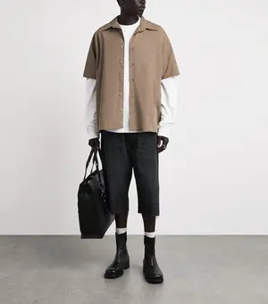 MAISON MARGIELA Cotton Short-sleeve Shirt - Beige
