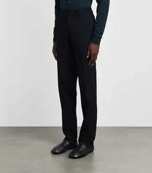 LARDINI Stretch-cotton Tailored Trousers