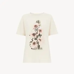 Chloé Floral Print T-shirt - Soft Beige