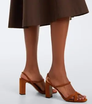JIMMY CHOO Elsy Suede Slingback Sandals