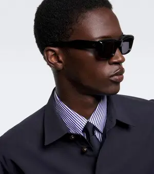 JACQUES MARIE MAGE Corniche Rectangular Sunglasses - Black