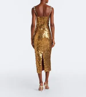Rachel Gilbert Karter Sequined Cocktail Dress