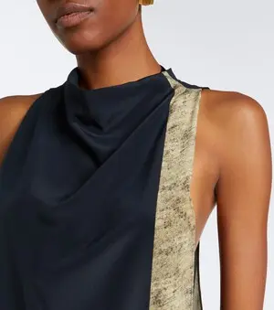 SIR. Sona Printed Silk Maxi Dress