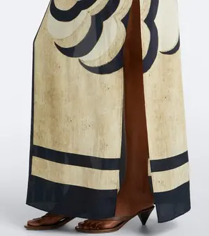 SIR. Sona Printed Silk Maxi Dress