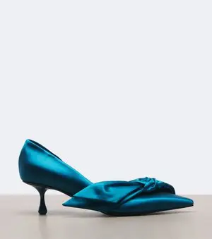 JIMMY CHOO Issy Bow-detail Satin Pumps