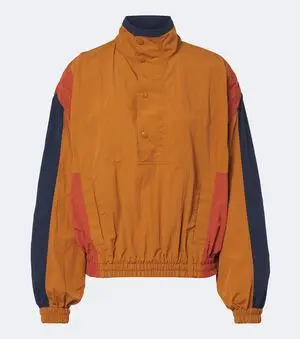Saint Laurent Cassandre Technical Faille Jacket - Brown
