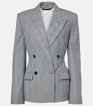 Givenchy Checked Wool Jacket - Grey