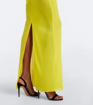 Alex Perry Ruched Mesh Bustier Gown