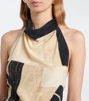 SIR. Sona Printed Silk Top