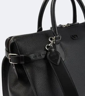 Valentino Garavani Vlogo Leather Briefcase