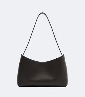 THE ROW Alma Small Leather Shoulder Bag - Brown