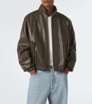 Bottega Veneta Intrecciato Leather Blouson Jacket