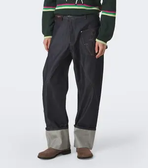 JW Anderson Embroidered Wide-leg Jeans