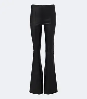 Stouls Gege Leather Flared Pants - Black