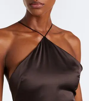 Alex Perry Halterneck Silk Gown