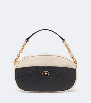 Valentino Garavani Vlogo Mini Leather Top-handle Bag - Black