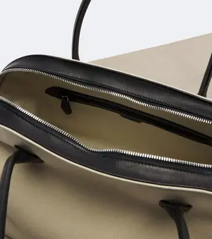 THE ROW Agnes 15 Leather-trimmed Canvas Tote Bag