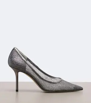 JIMMY CHOO Love Embroidered Glitter Pumps