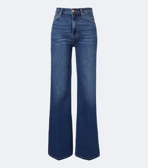 7 For All Mankind Jo High-rise Flared Jeans - Blue