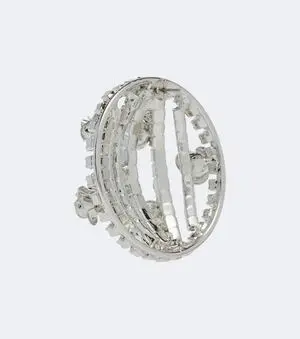 Magda Butrym Floral Appliqué Crystal Earrings