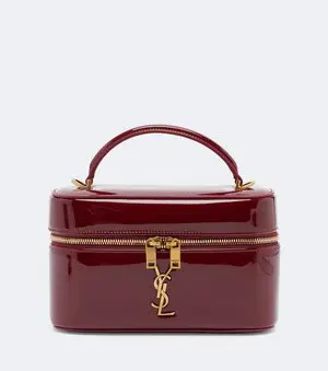 Saint Laurent Gaby Patent Leather Vanity Bag - Red