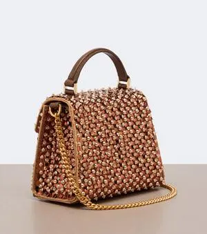 Valentino Garavani Vsling Mini Embellished Top-handle Bag