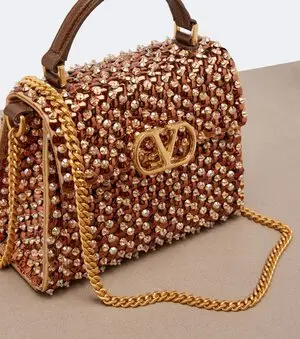 Valentino Garavani Vsling Mini Embellished Top-handle Bag