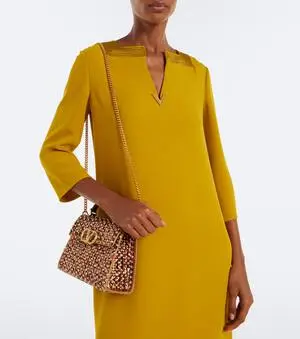 Valentino Garavani Vsling Mini Embellished Top-handle Bag