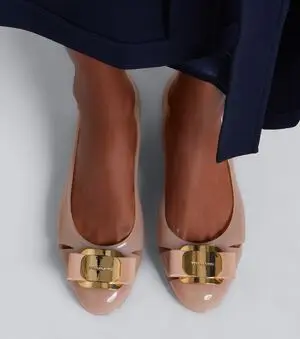 FERRAGAMO Nara Ballet Flats - Pink