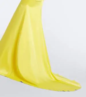 Alex Perry Satin Crepe Bustier Gown