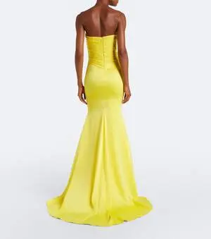 Alex Perry Satin Crepe Bustier Gown