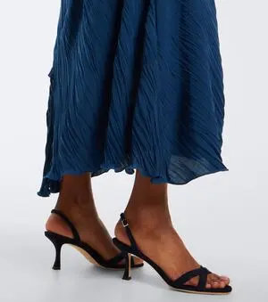 JIMMY CHOO Elsy Suede Slingback Sandals