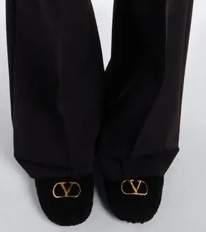 Valentino Garavani Vlogo Teddy Ballet Flats - Black