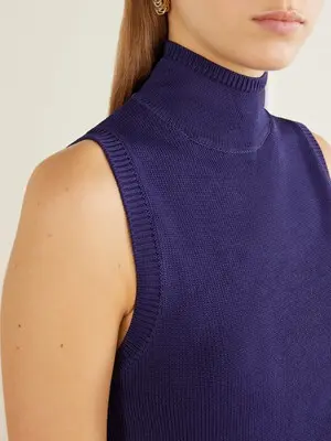 Staud Montclair Knitted Turtleneck Top