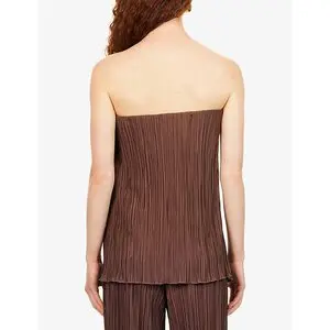 4TH & RECKLESS Olivia Plisse Woven Bandeau Top