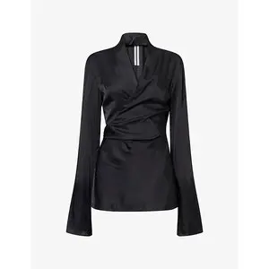 Rick Owens Laura Wrap-round Satin Top