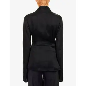 Rick Owens Laura Wrap-round Satin Top