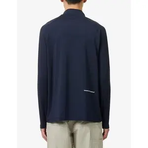 MANORS Quarter-zip Mid-layer Stretch-woven Top